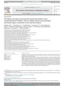 Greenwich Academic Literature Archive - The efficacy and safety of anti ...